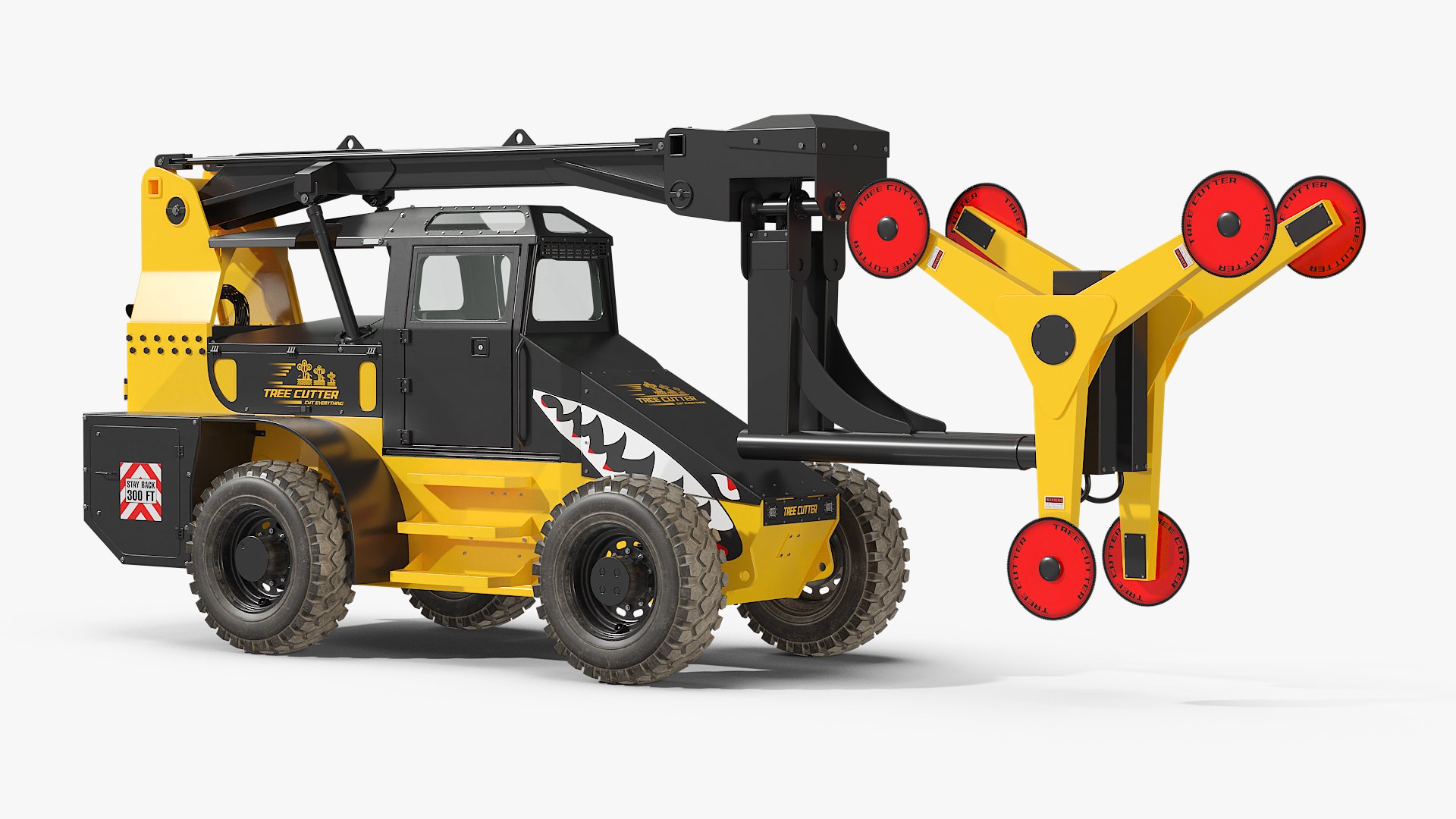 3D OMC Hedgehog Tree Cutter Machine Rigged For Maya - TurboSquid 2414868