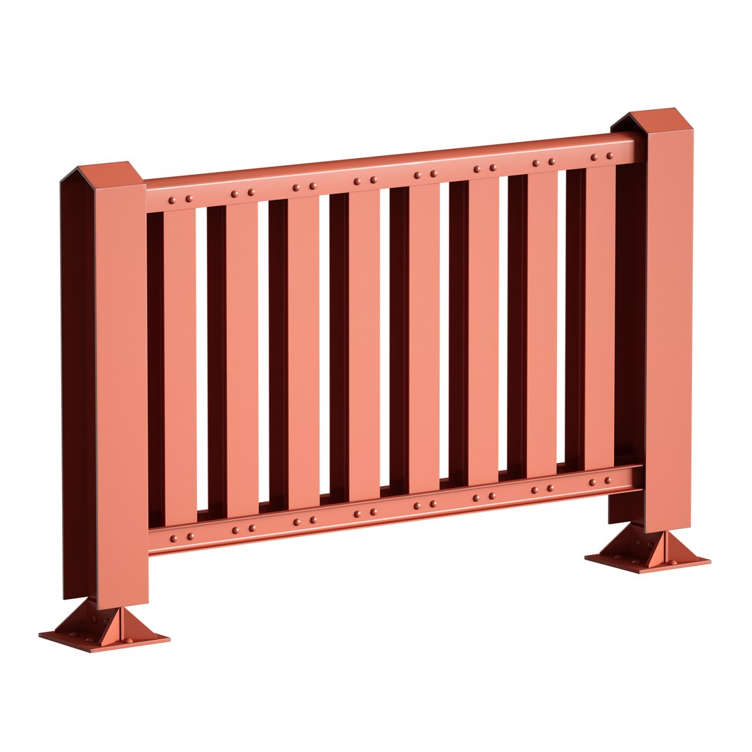 Metal Fencing Fence 3D Model - TurboSquid 2231967