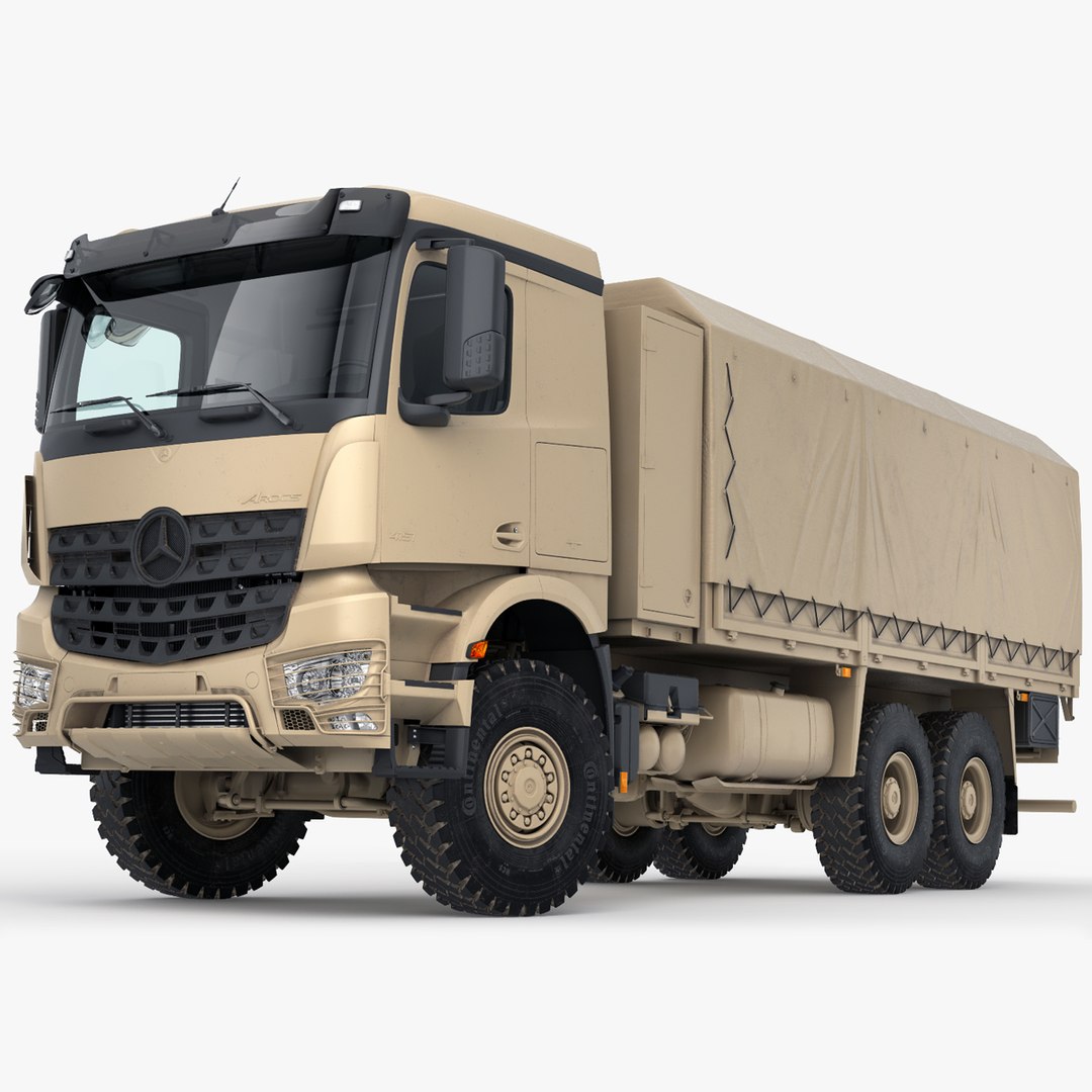 Mercedes Army Truck 6X6 model - TurboSquid 1841491