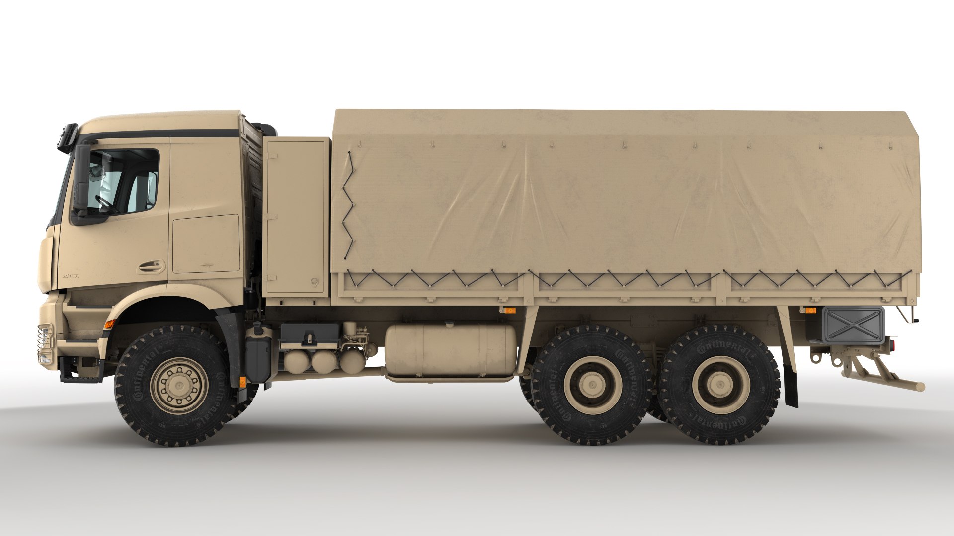 Mercedes Army Truck 6X6 model - TurboSquid 1841491