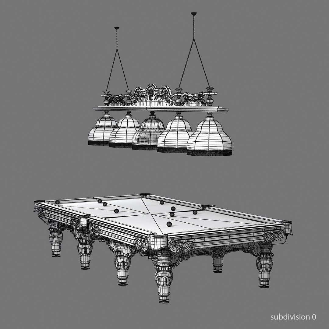 3d Model Billiard Set
