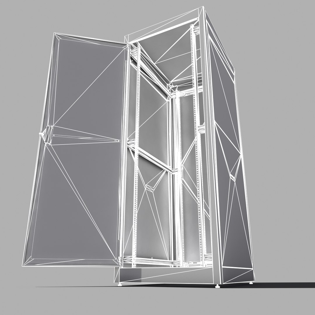 3d Server Rack Cabinet Model