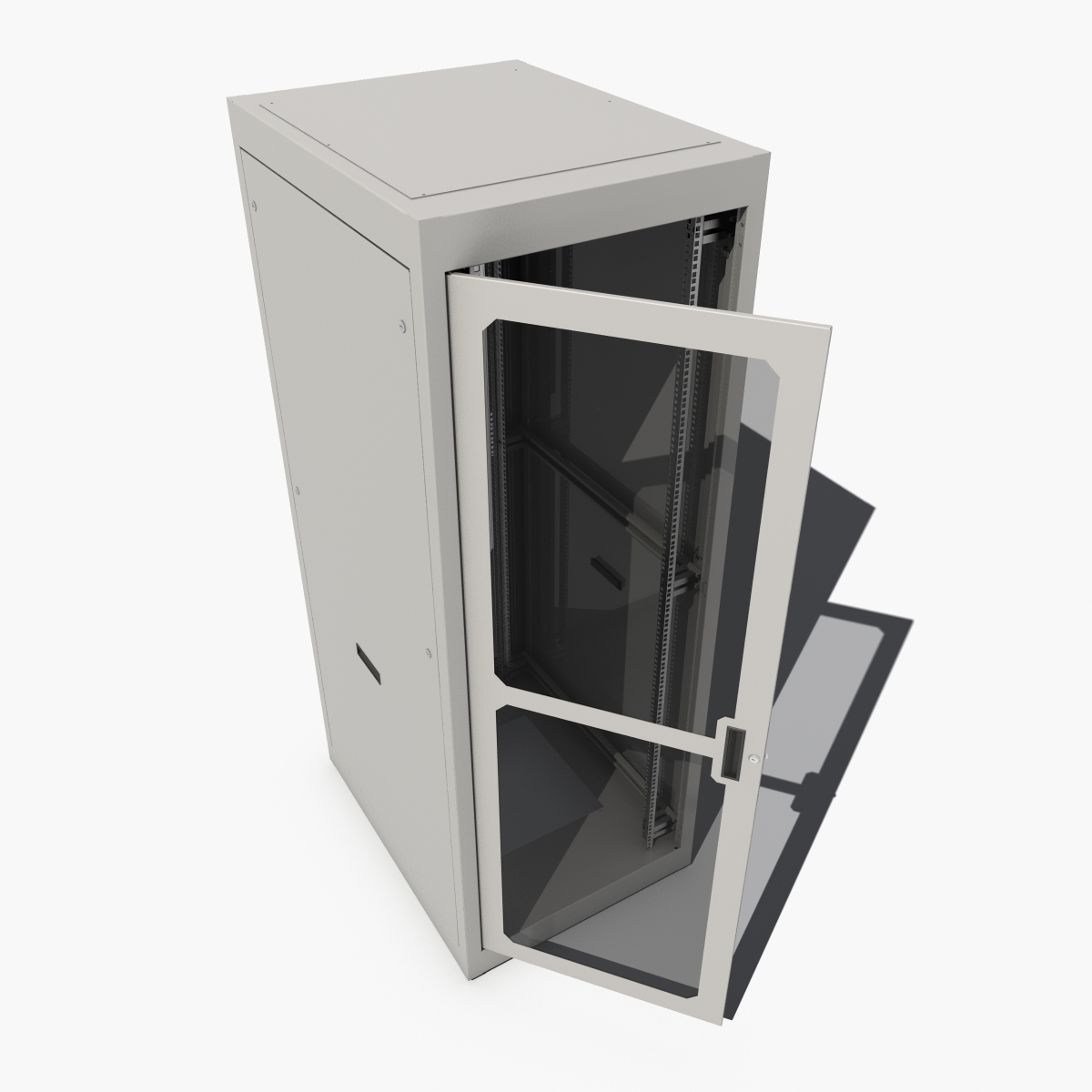 3d server rack cabinet model
