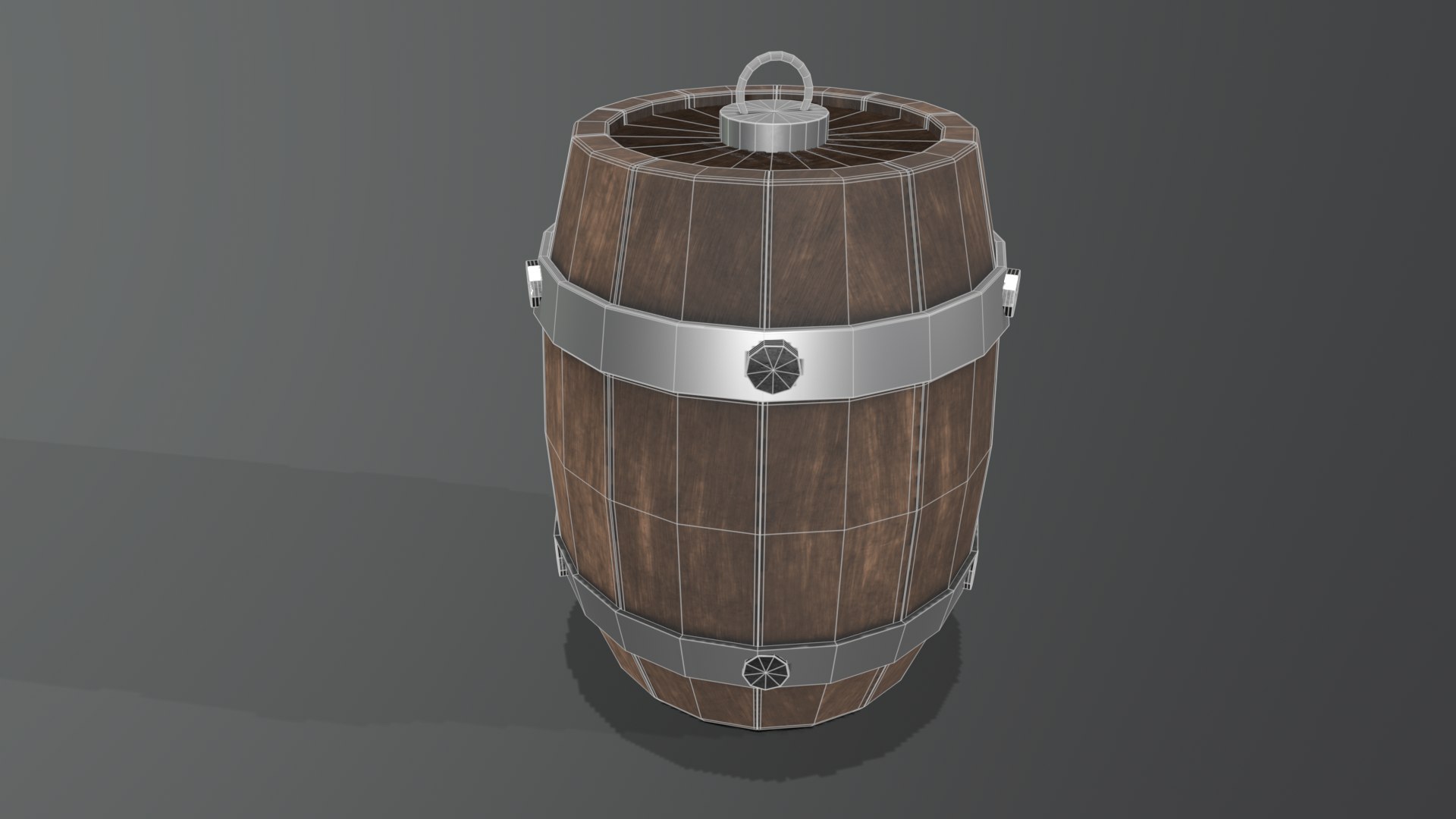 3D Wooden Barrel Low Poly PBR Model 3D - TurboSquid 2210917