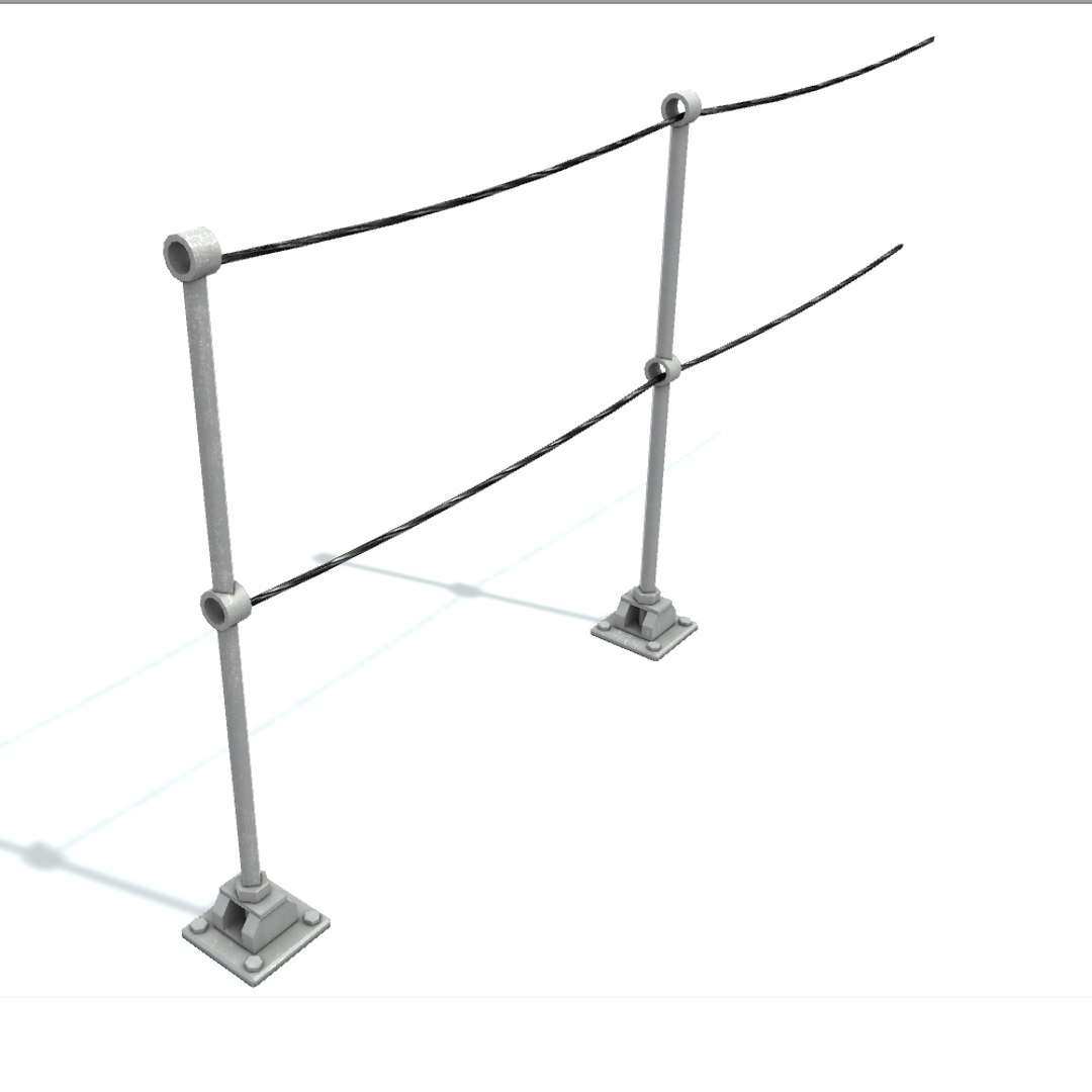 3D Rail Stanchion C - TurboSquid 1198834