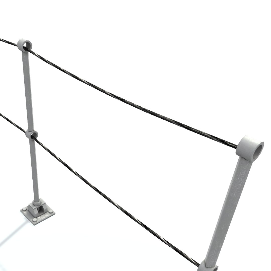 3D Rail Stanchion C - TurboSquid 1198834