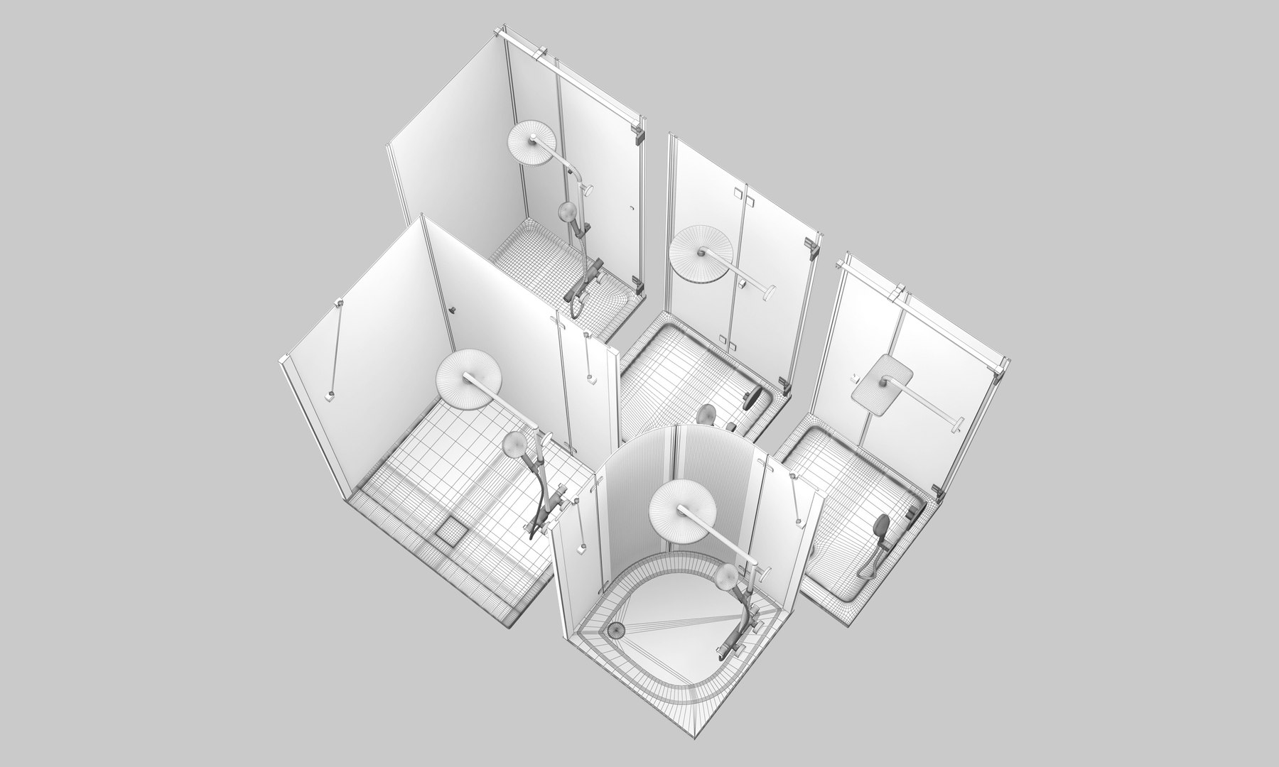 Cabin Showers Radaway Carena Black 3D Model - TurboSquid 2071886