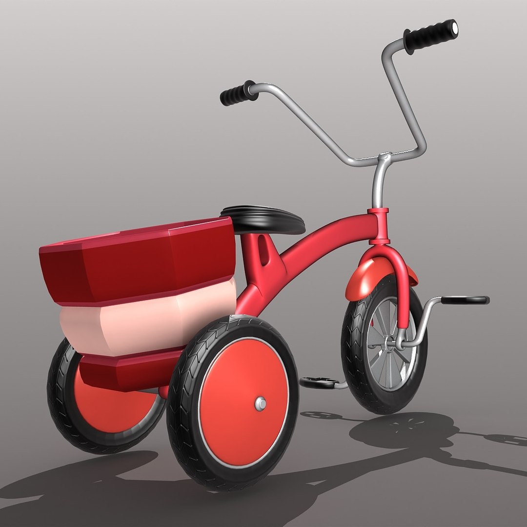 kids tricycle 3d model