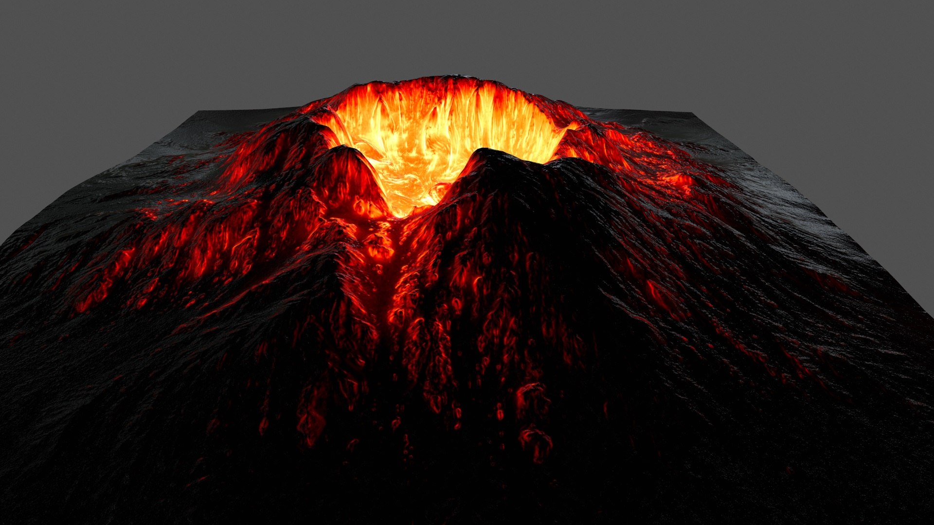 Volcano Model - TurboSquid 1161294