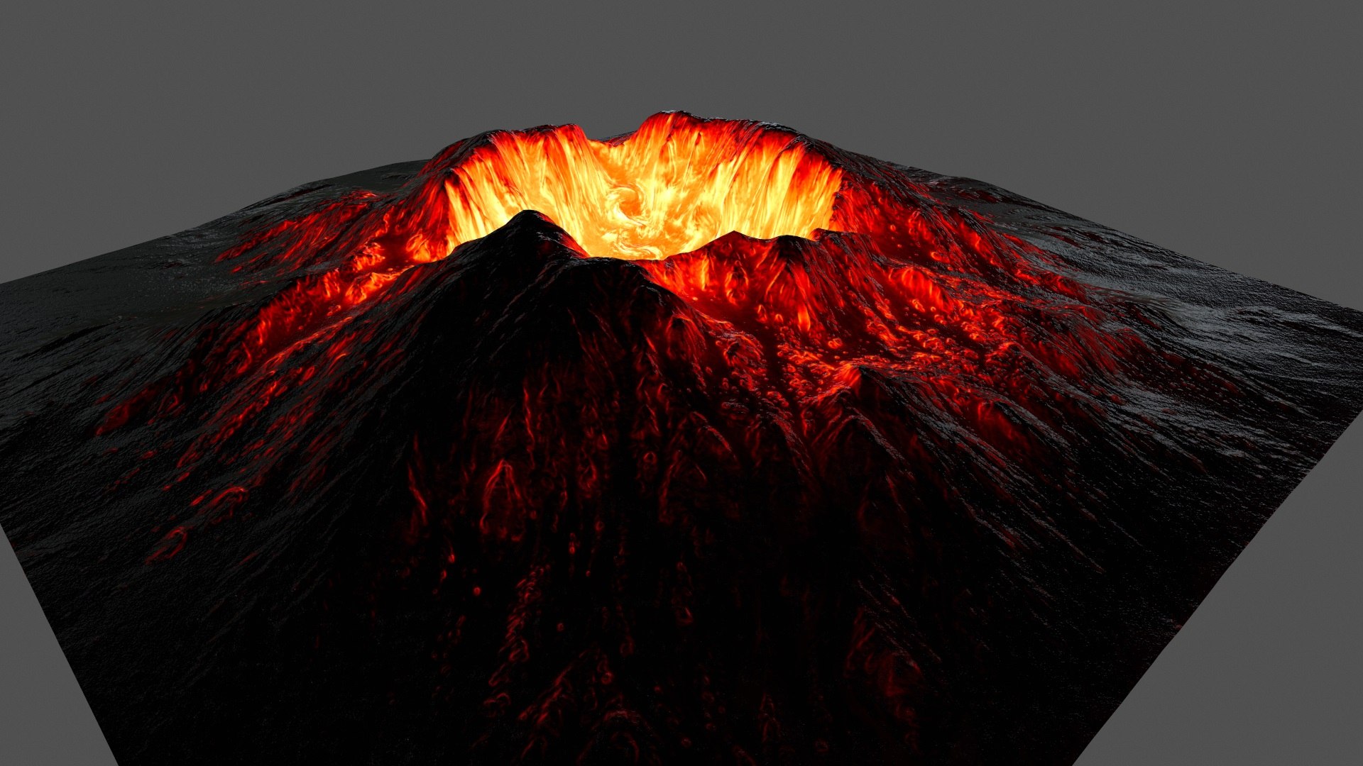 Volcano Model - TurboSquid 1161294
