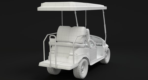 golf cart 3d model