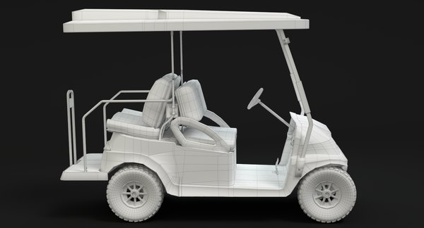 golf cart 3d model