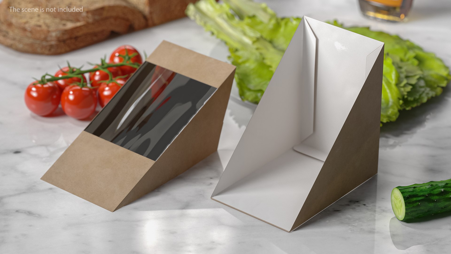 Paperboard Large Sandwich Box 3D - TurboSquid 2018618