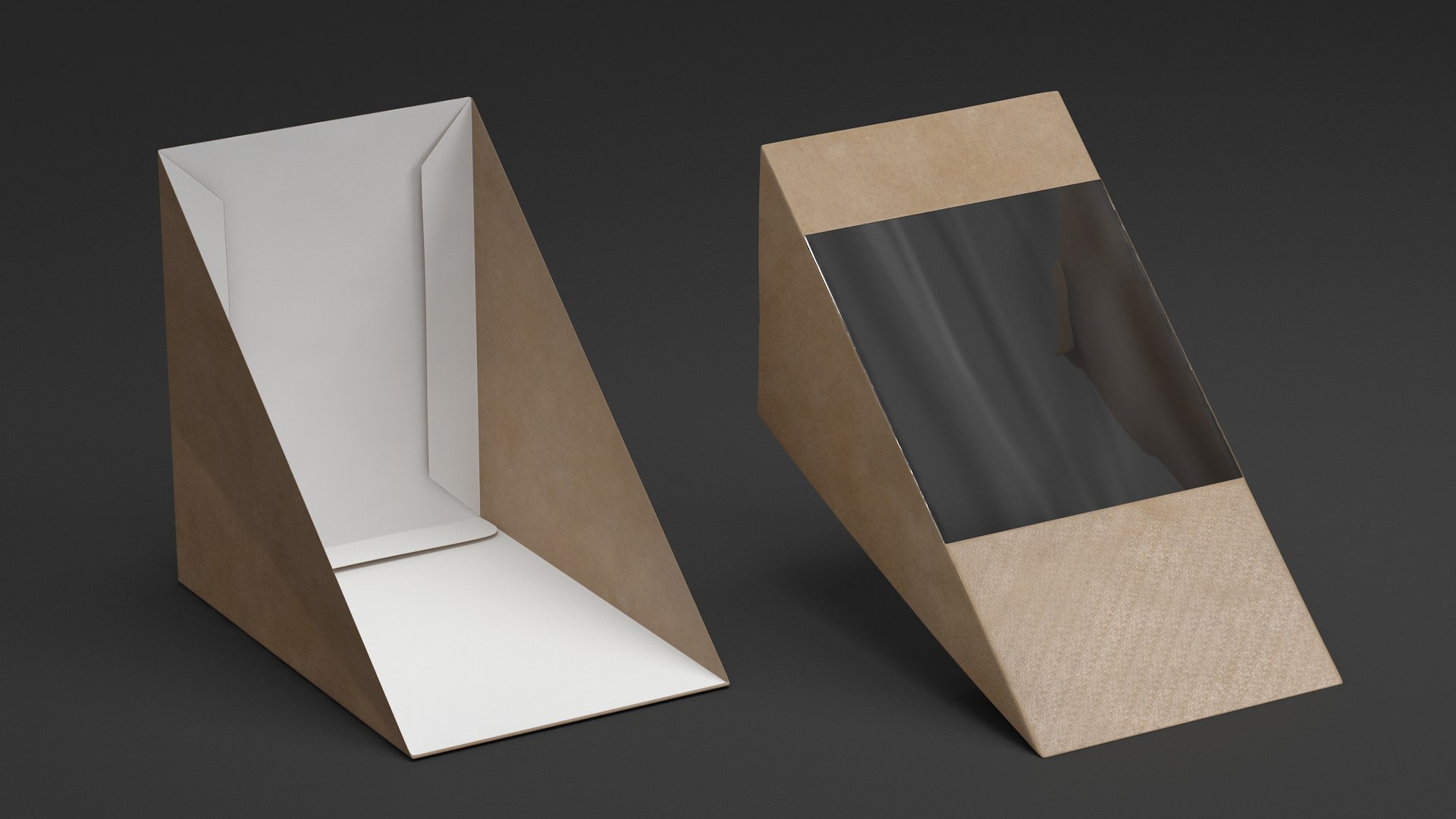 Paperboard Large Sandwich Box 3D - TurboSquid 2018618