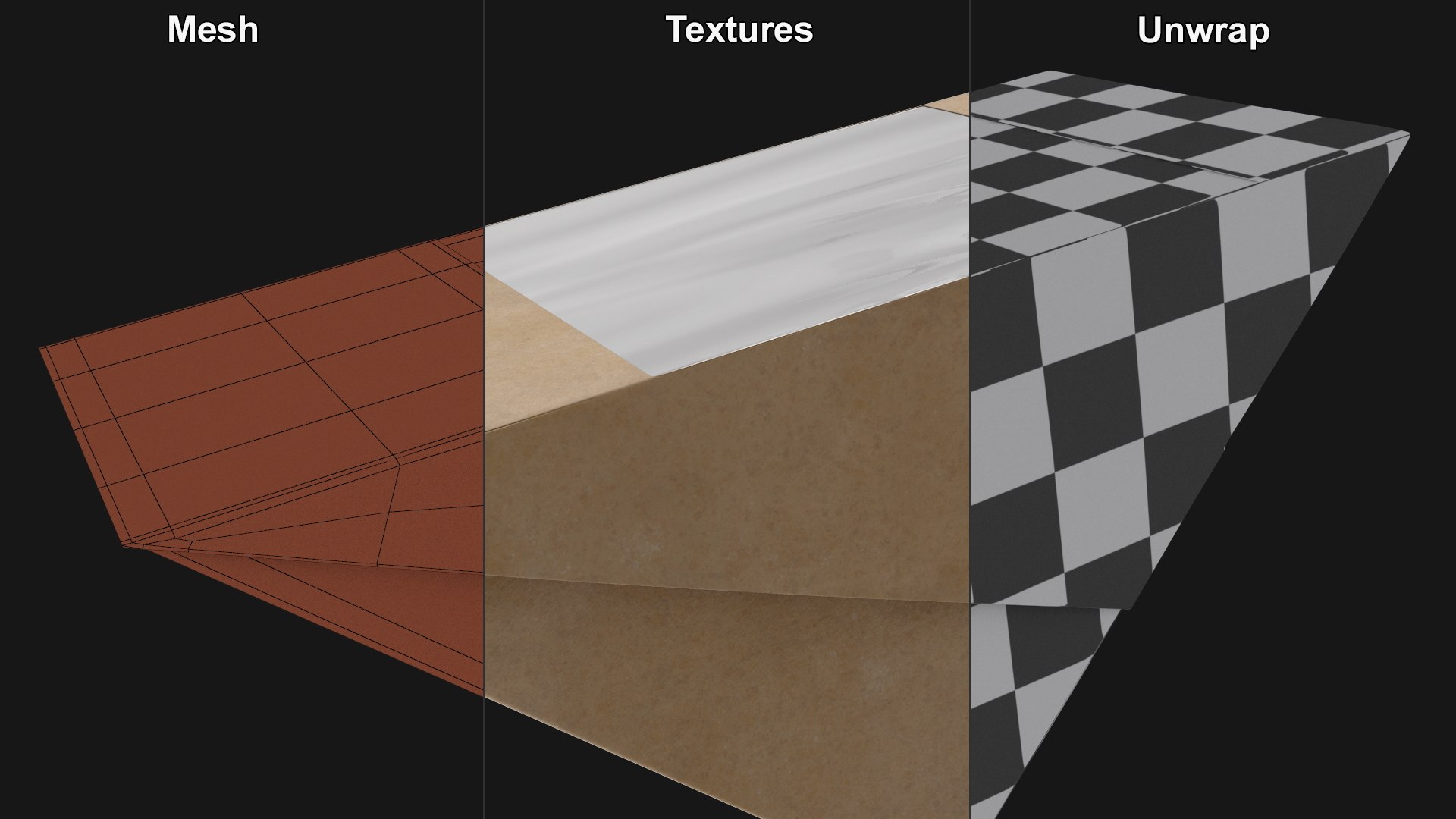 Paperboard Large Sandwich Box 3D - TurboSquid 2018618