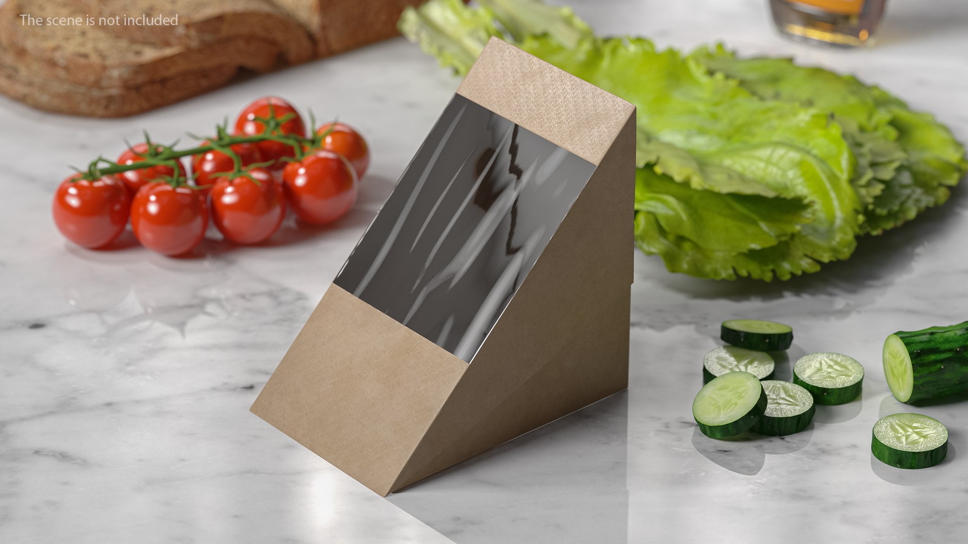 Paperboard Large Sandwich Box 3D - TurboSquid 2018618