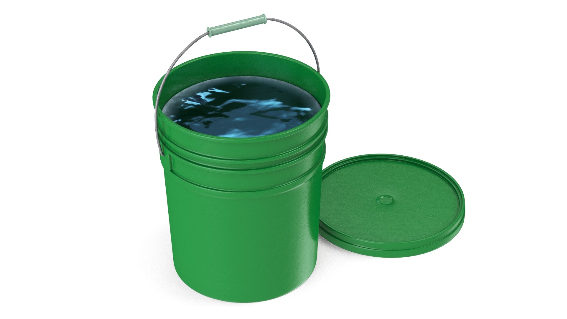 Green bucket plastic water model - TurboSquid 1521307