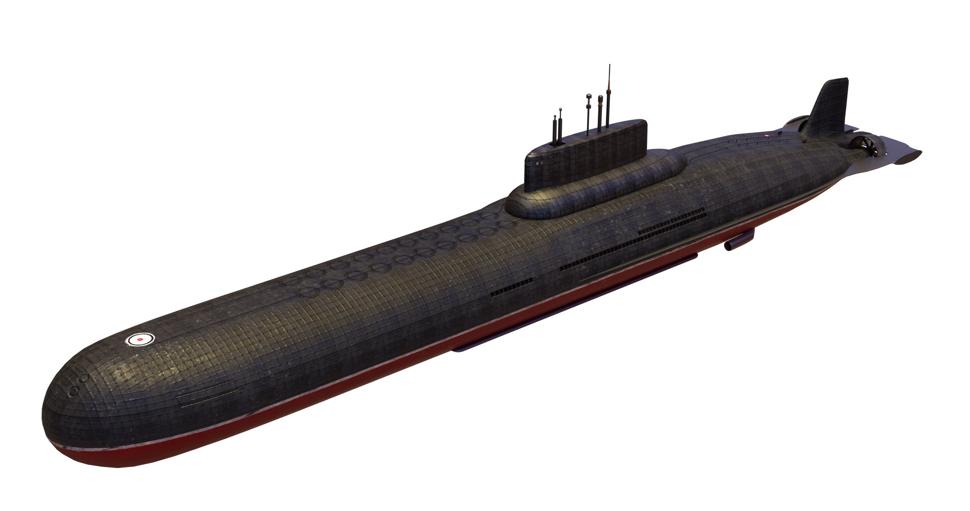 Submarine typhoon akula model - TurboSquid 1685369