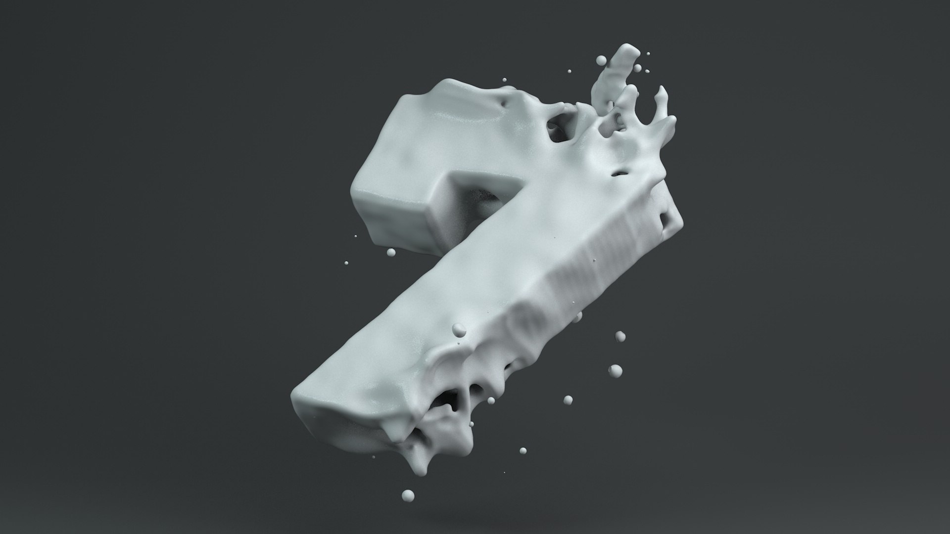 Number Liquid 7 Model - TurboSquid 1689376