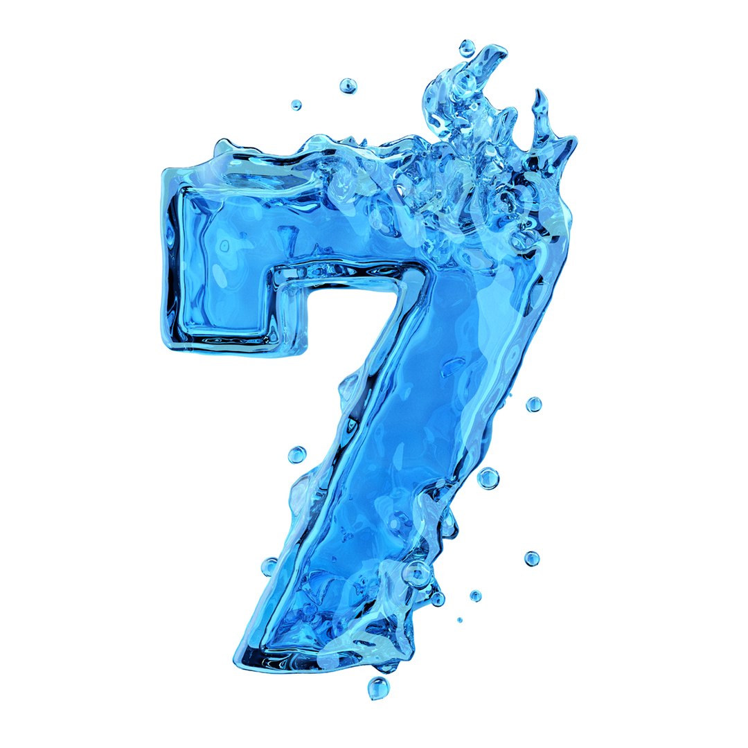Number Liquid 7 Model - TurboSquid 1689376