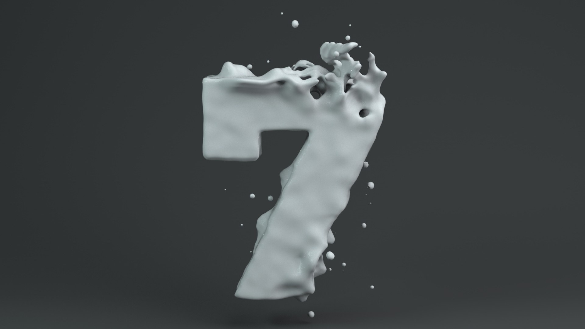 Number Liquid 7 Model - TurboSquid 1689376