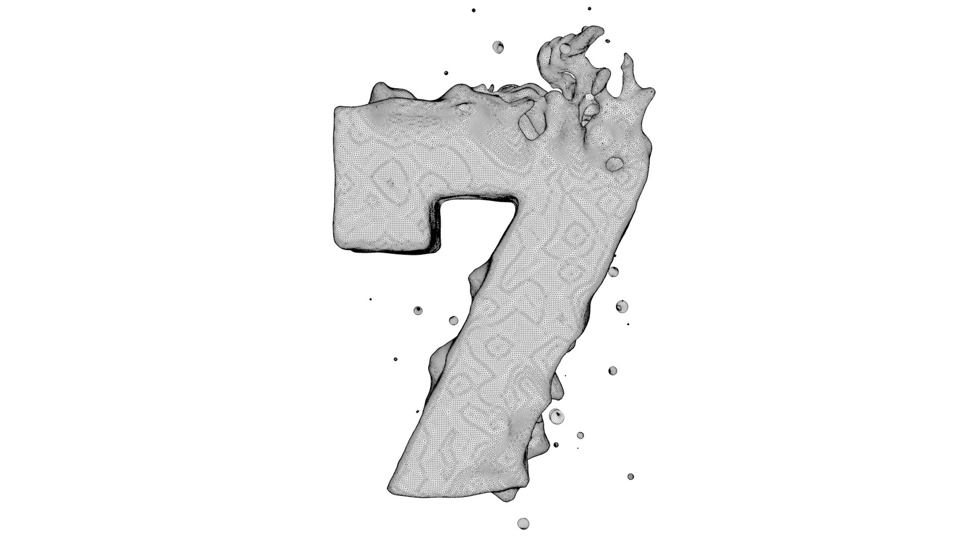 Number Liquid 7 Model - TurboSquid 1689376