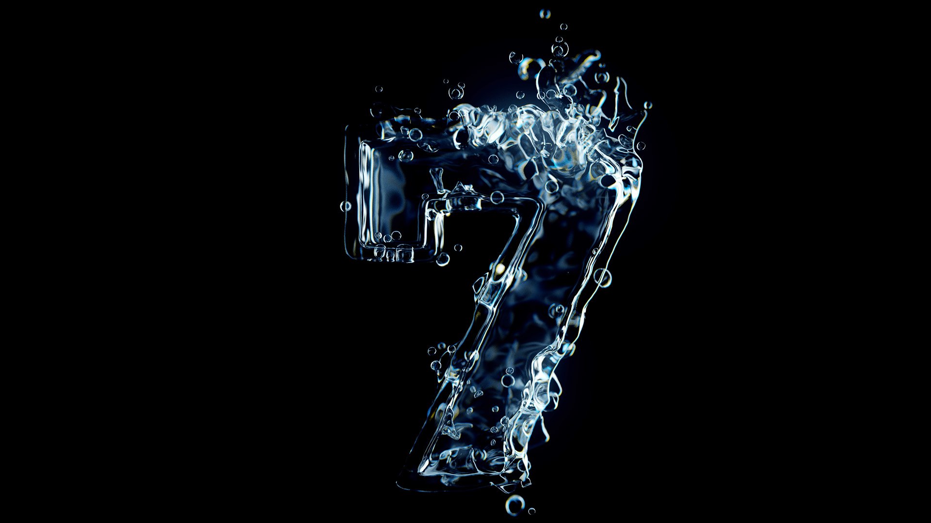 Number Liquid 7 Model - TurboSquid 1689376