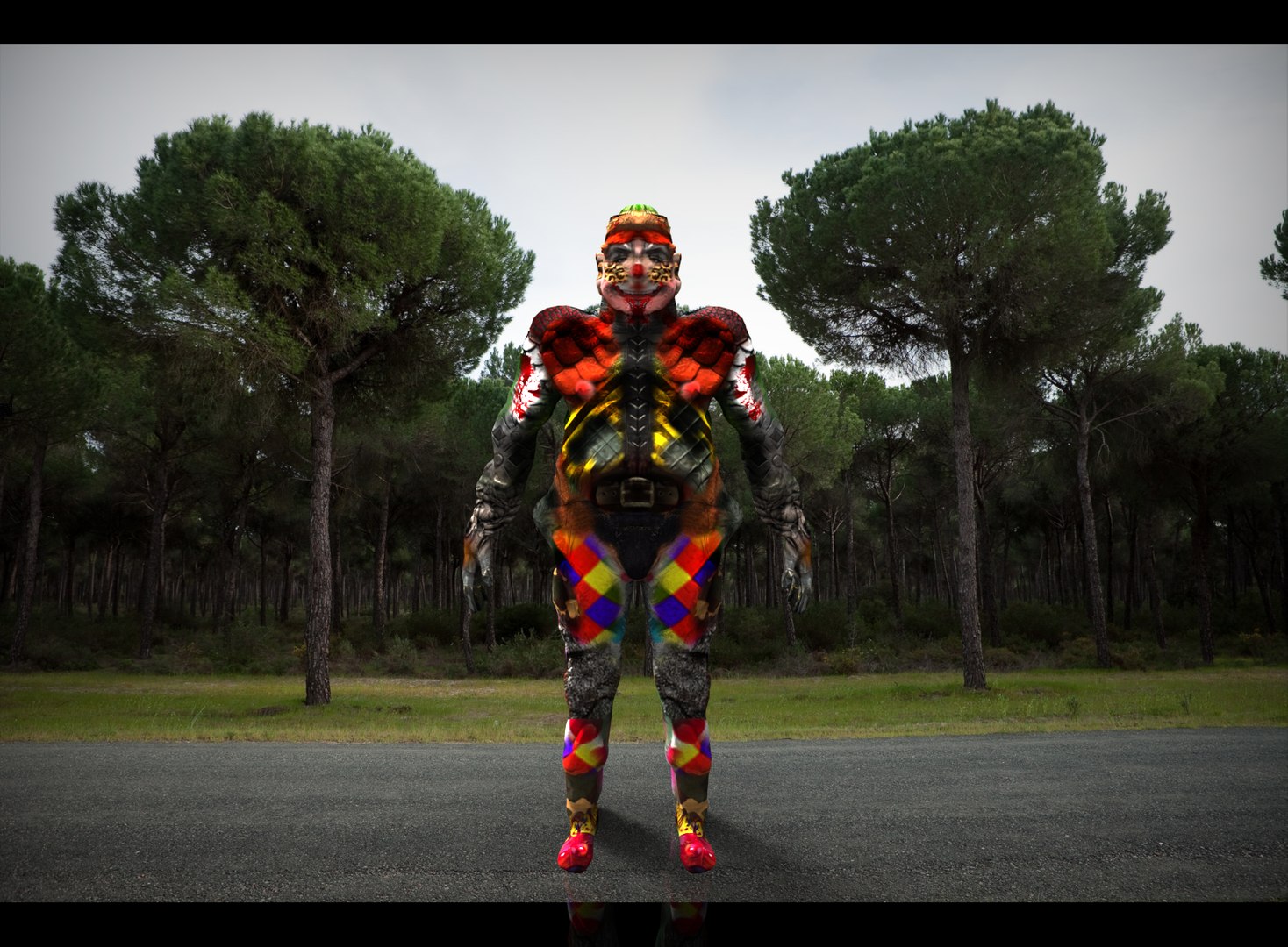 3d Model Clown Forest