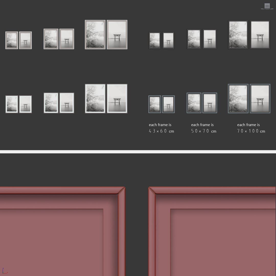 3D Picture Frames Set Model - TurboSquid 1357684