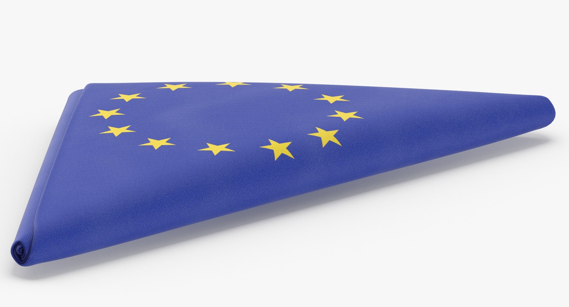 Flag Folded Triangle Eu Model - TurboSquid 1571540