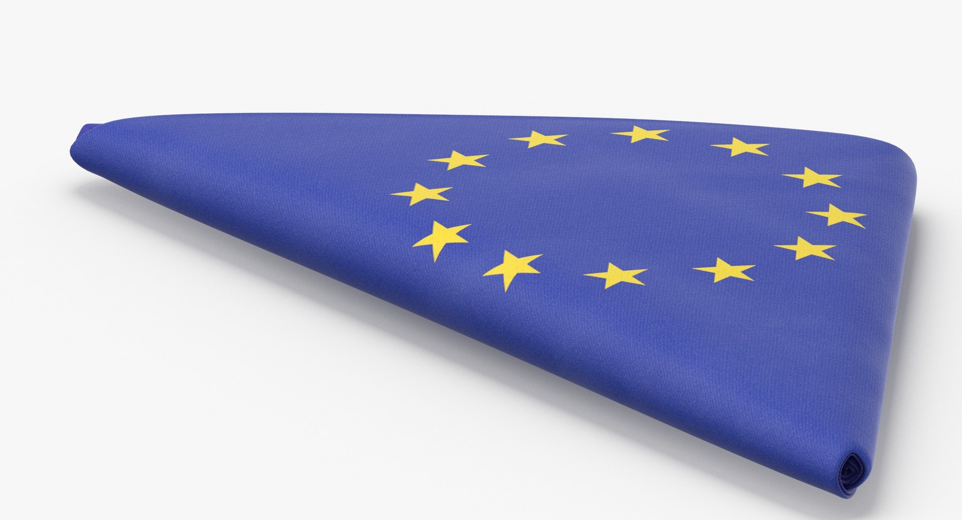 Flag Folded Triangle Eu Model - TurboSquid 1571540