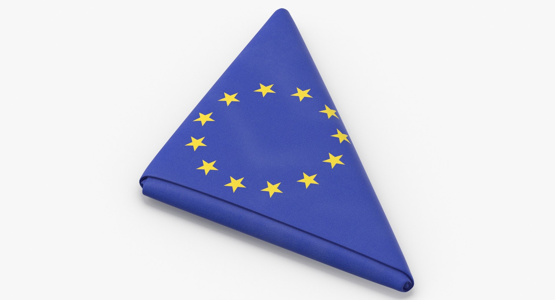 Flag Folded Triangle Eu Model - TurboSquid 1571540