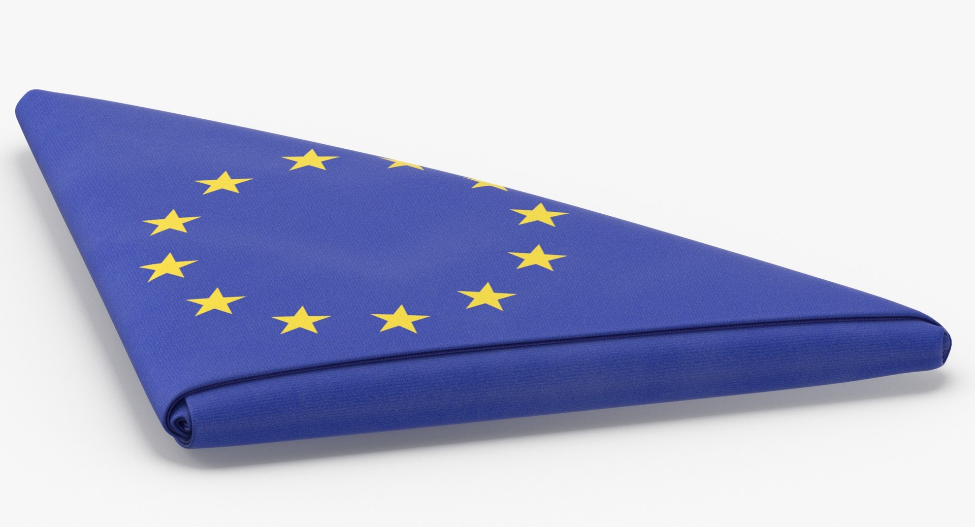 Flag Folded Triangle Eu Model - TurboSquid 1571540