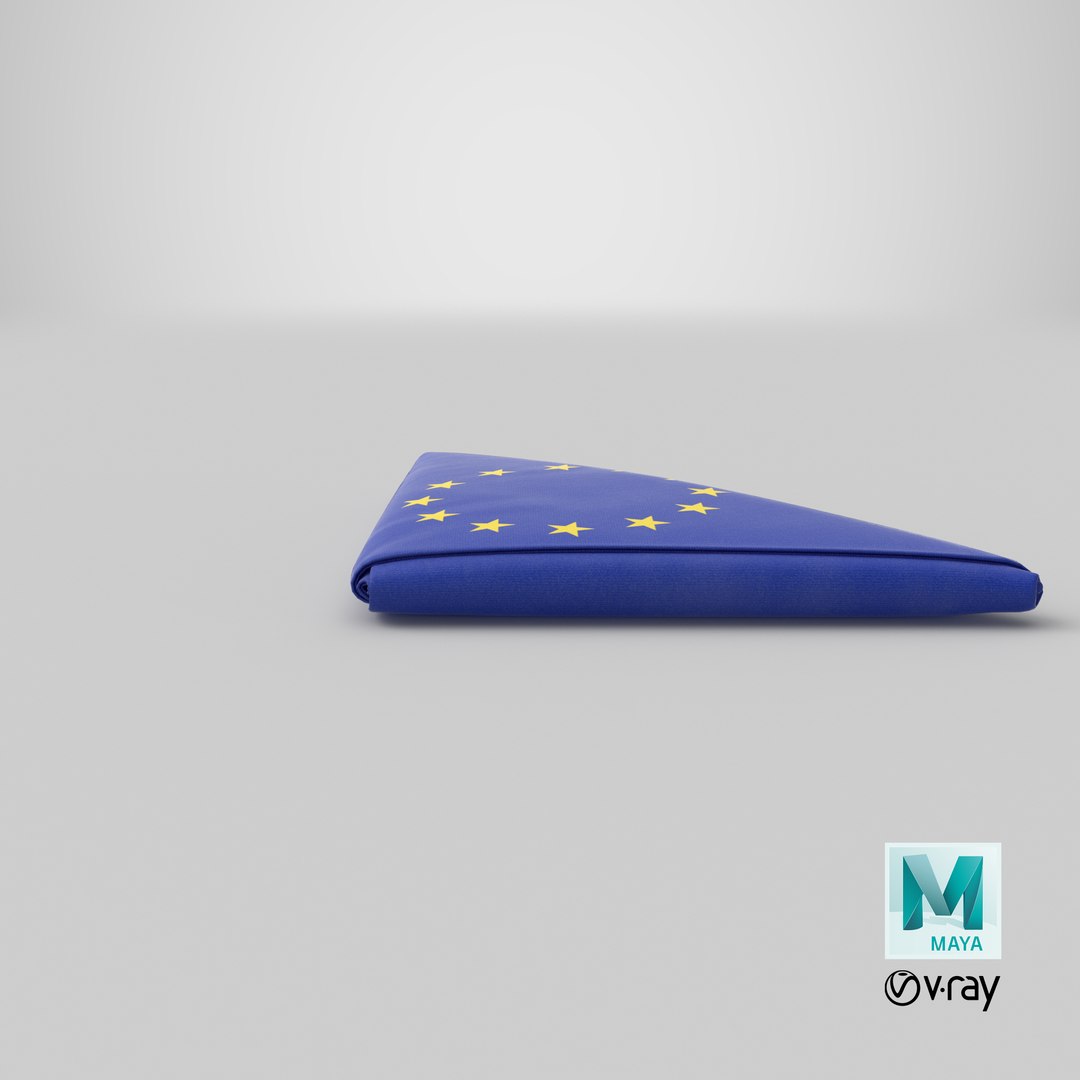 Flag Folded Triangle Eu Model - TurboSquid 1571540