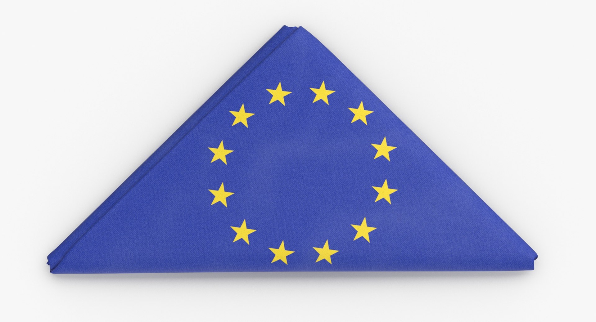Flag Folded Triangle Eu Model - TurboSquid 1571540