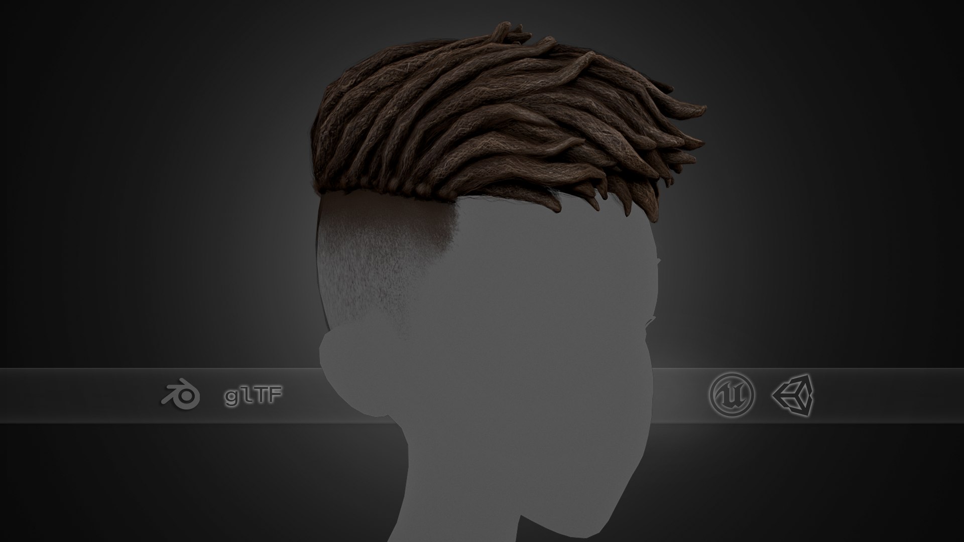Male Hair Cards Style 9 - Dreadlocks 2 3D Model - TurboSquid 1983489