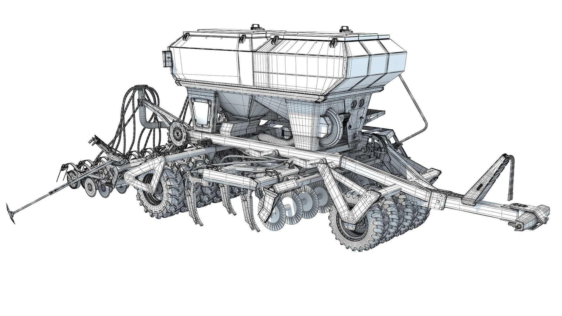 Seed Seeder Trailed 3D - TurboSquid 1668979