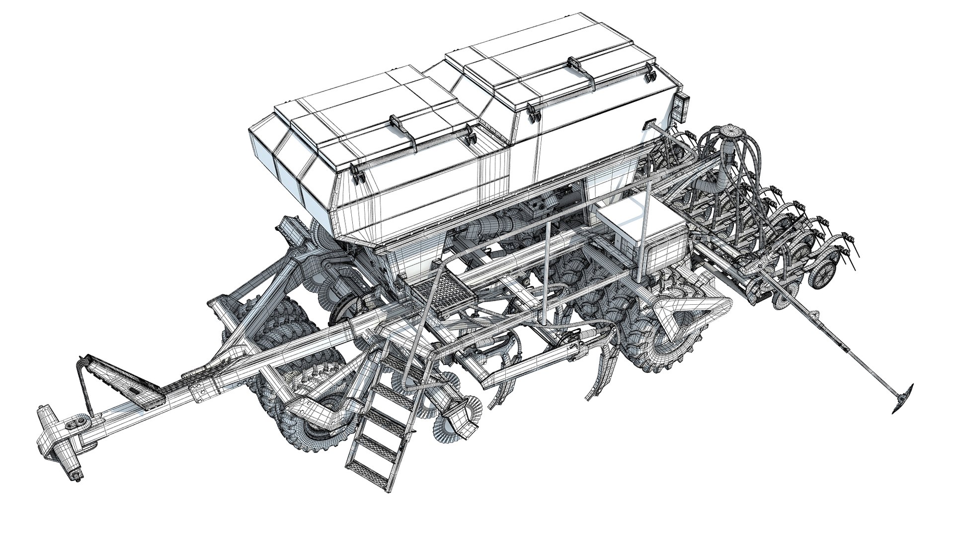 Seed Seeder Trailed 3D - TurboSquid 1668979