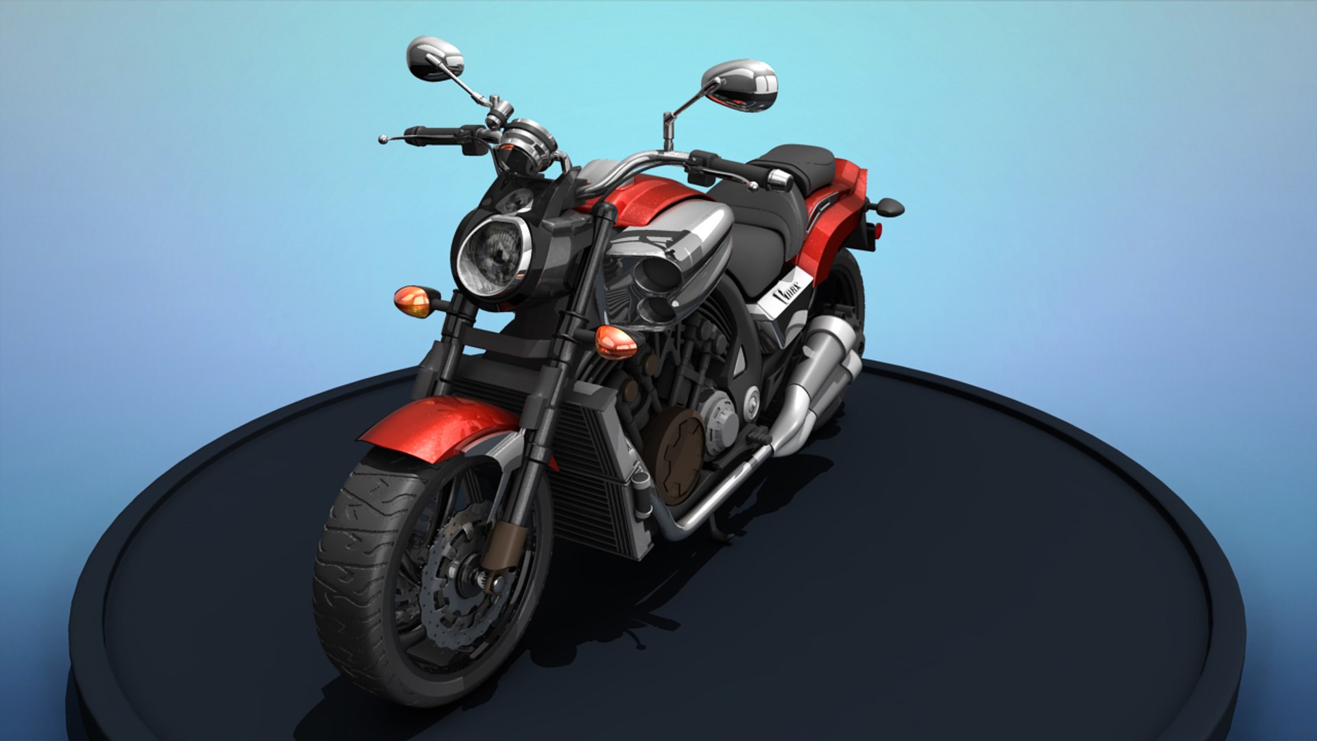Yamaha V-max 3d Model