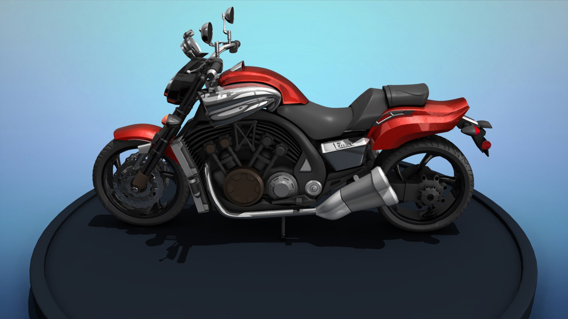 Yamaha V-max 3d Model