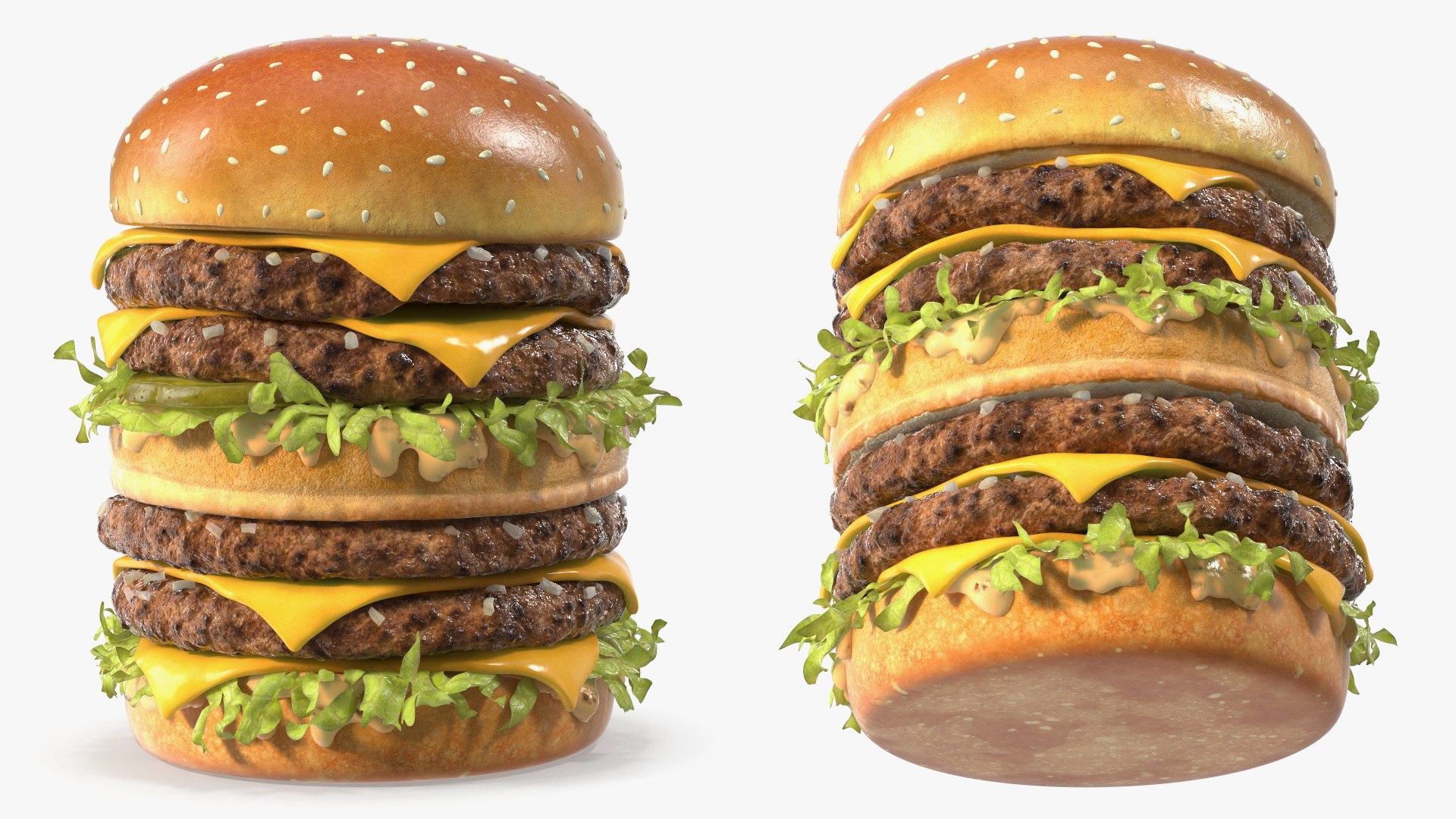 McDonalds Big Mac Double Beef Burger 3D Model - TurboSquid 2516139