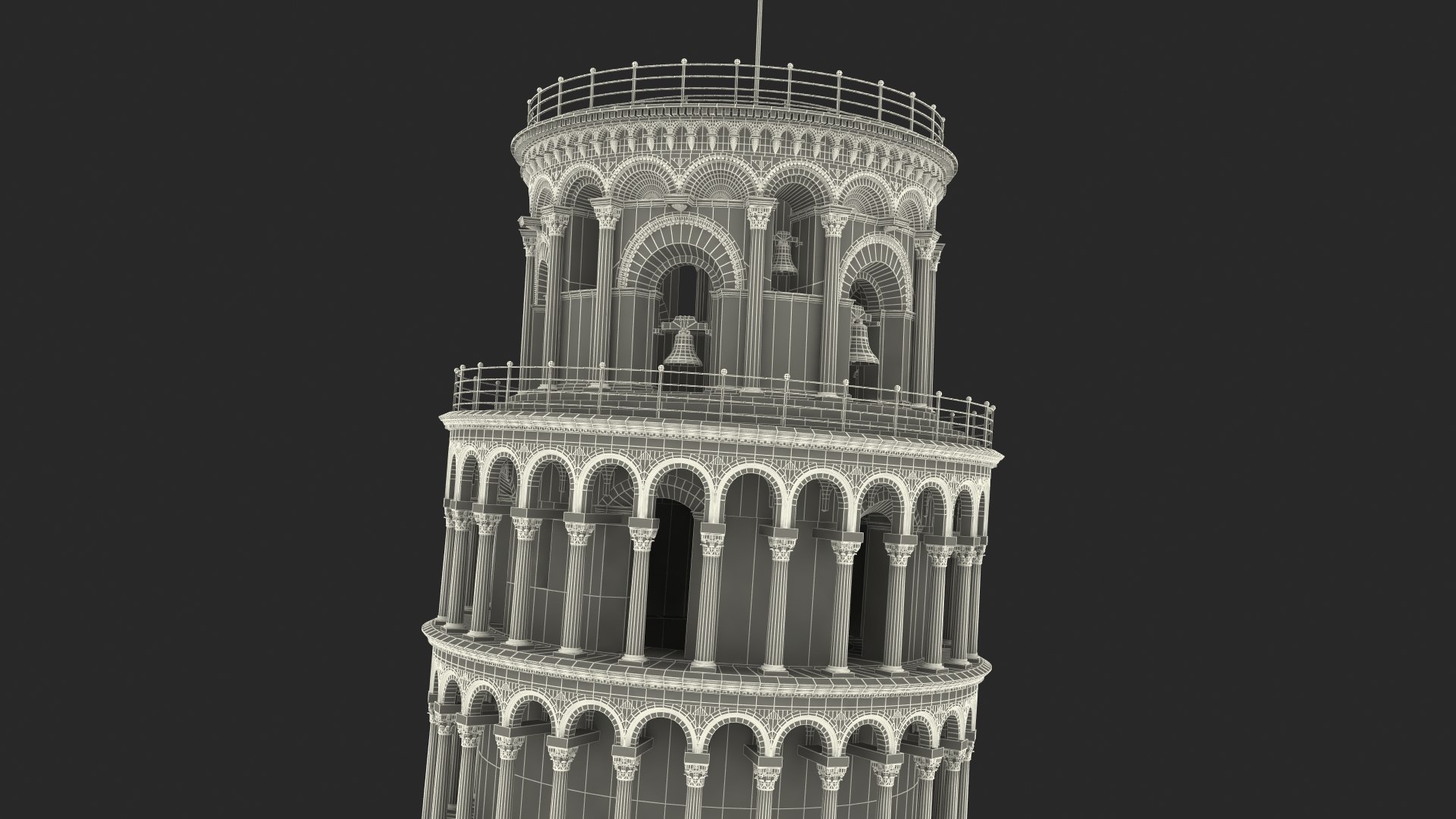 3D leaning tower pisa model - TurboSquid 1568510