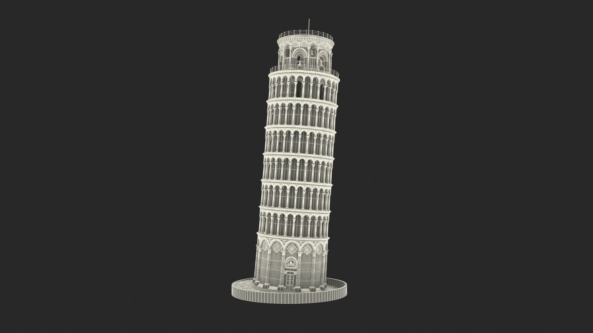 3D leaning tower pisa model - TurboSquid 1568510