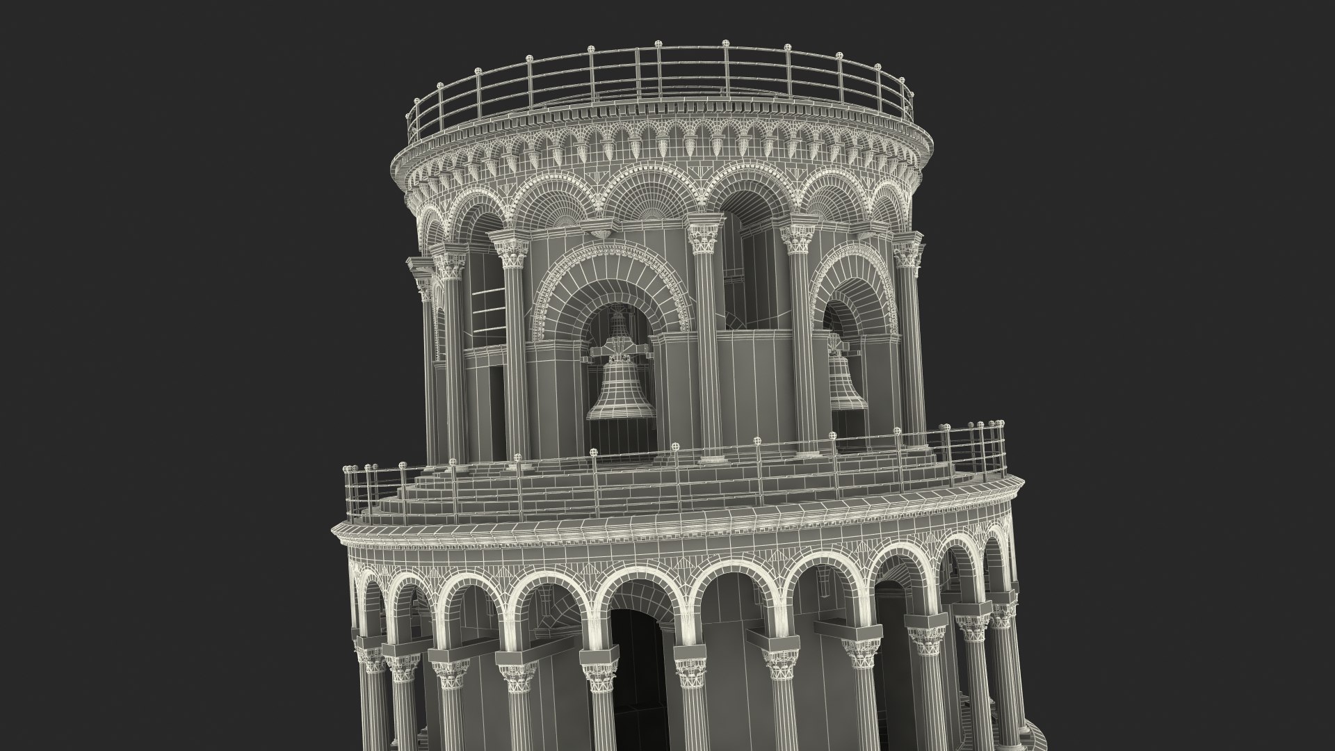 3D leaning tower pisa model - TurboSquid 1568510