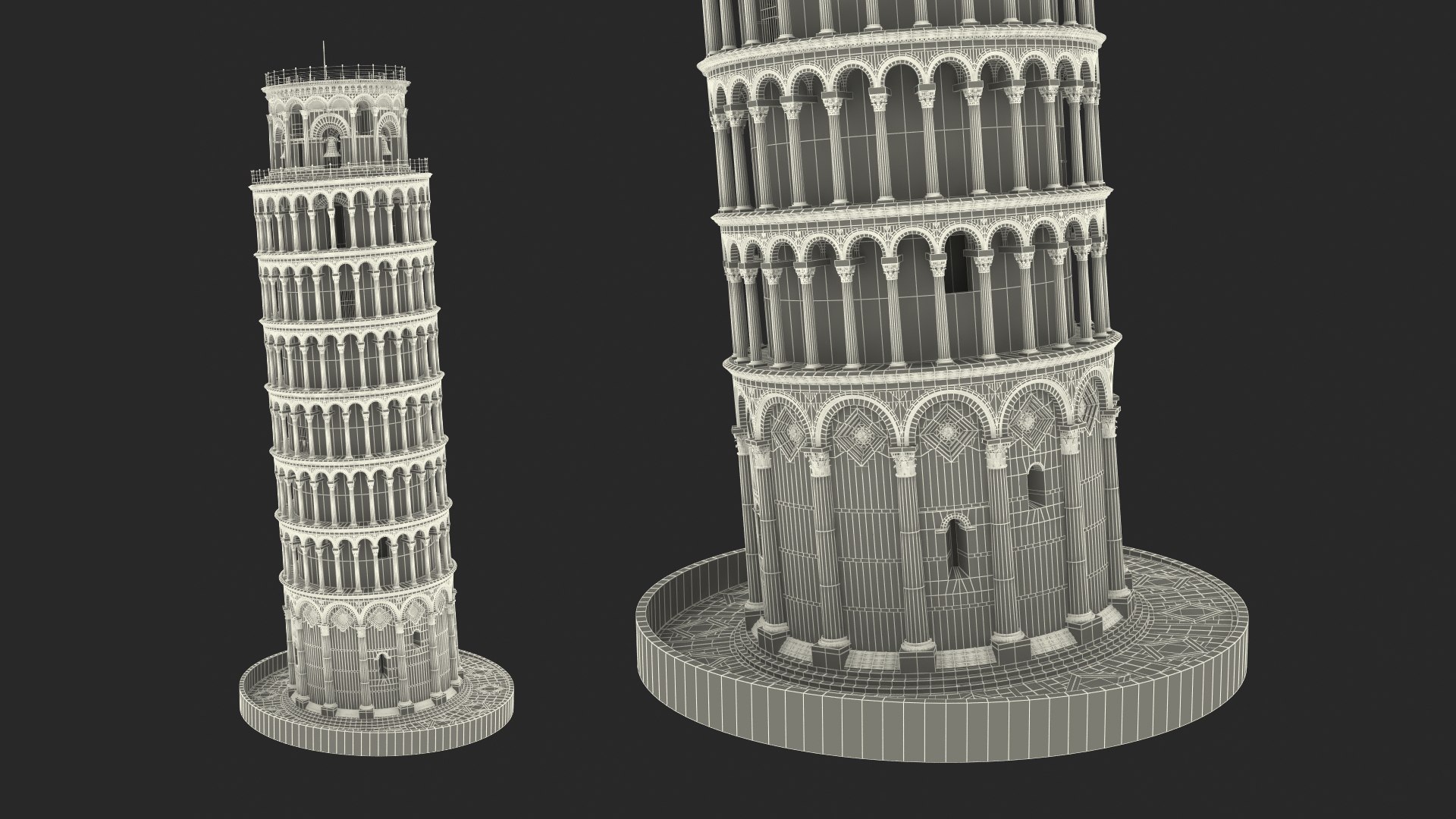 3D leaning tower pisa model - TurboSquid 1568510