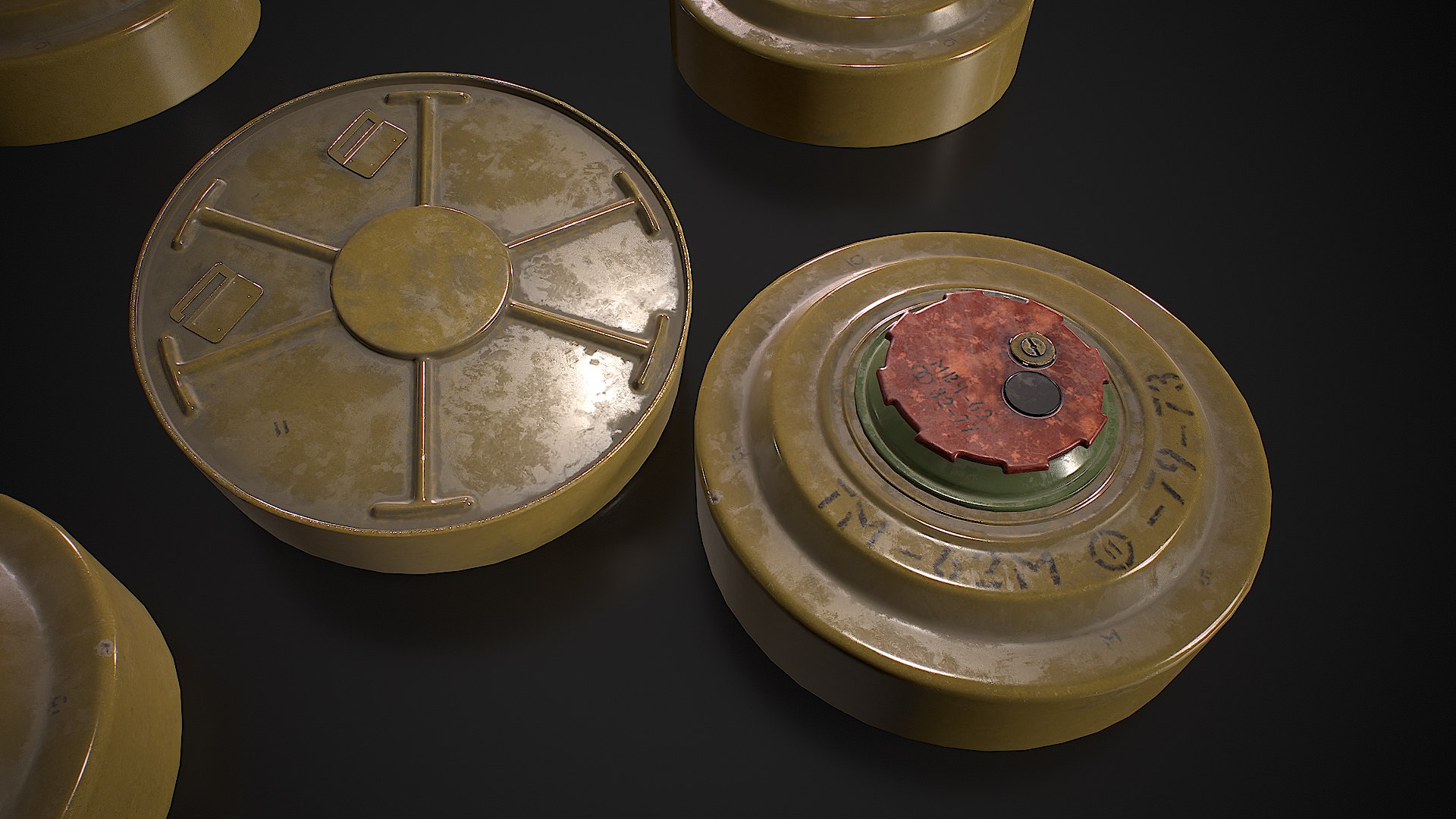 3D Soviet Anti-tank Blast Landmine TM-62M Low-poly Model - TurboSquid ...