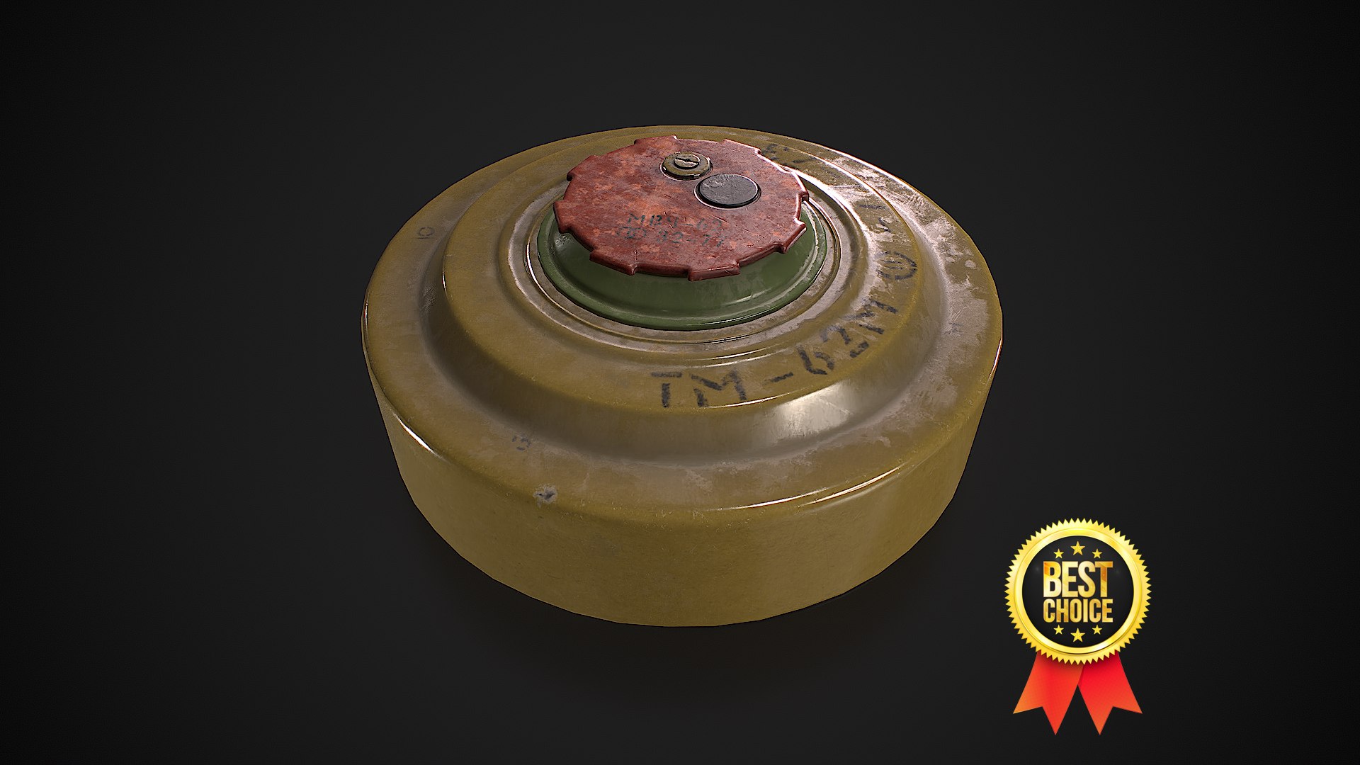 3D Soviet Anti-tank Blast Landmine TM-62M Low-poly Model - TurboSquid ...