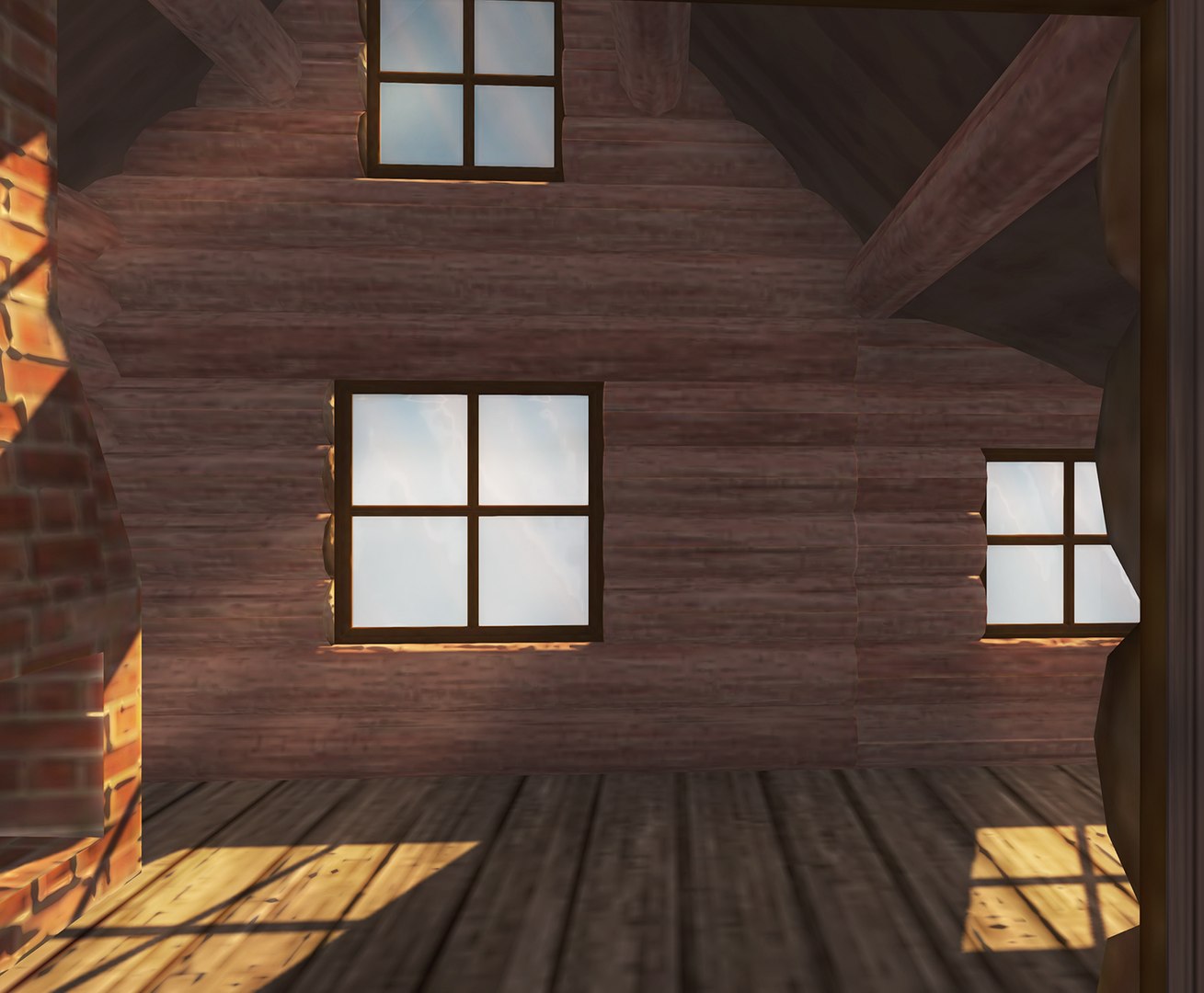 3D model stylized winter log cabin - TurboSquid 1522638