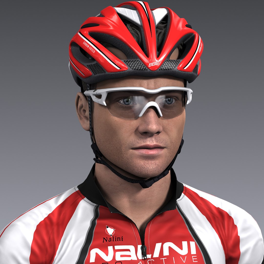 Rigged Bicycle Rider 3d Model