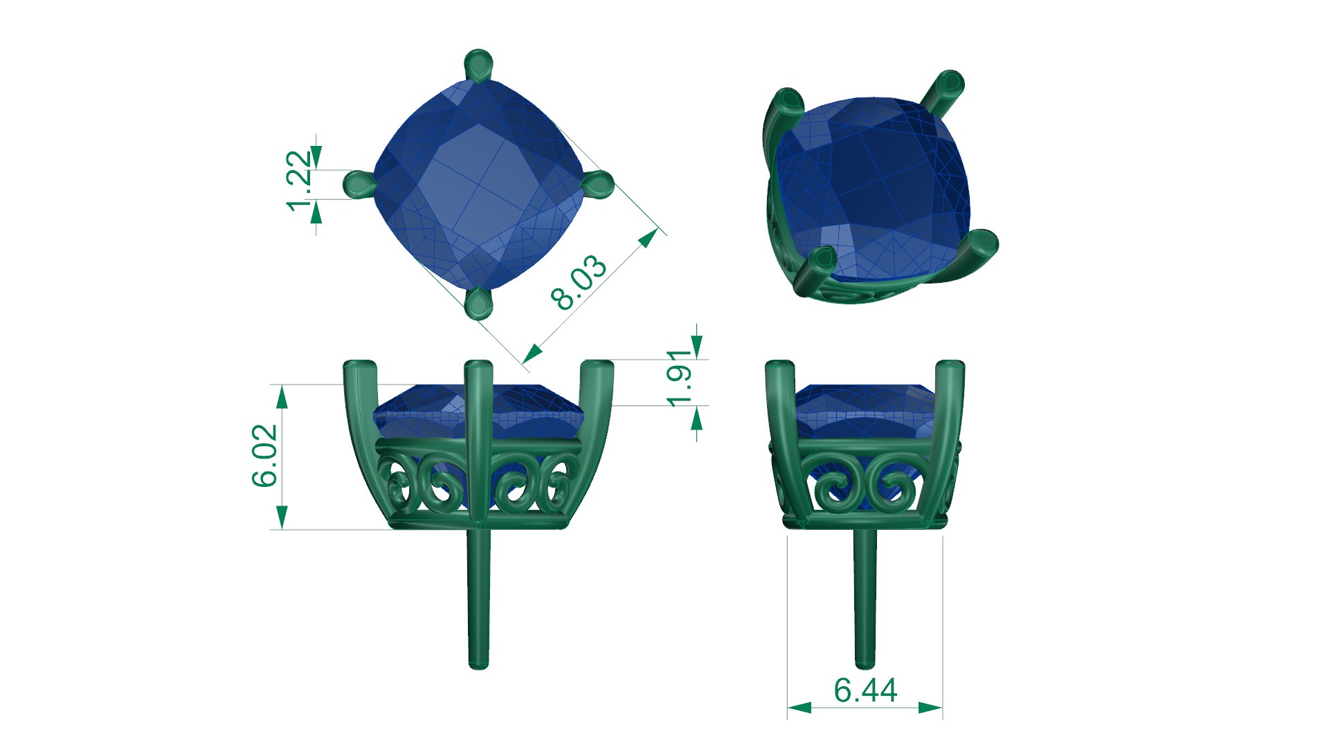 Gold Earing Model - TurboSquid 1810619